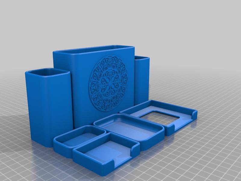 Desktop Organizer 3D Printer Model Download Free STL File - 3axis.co