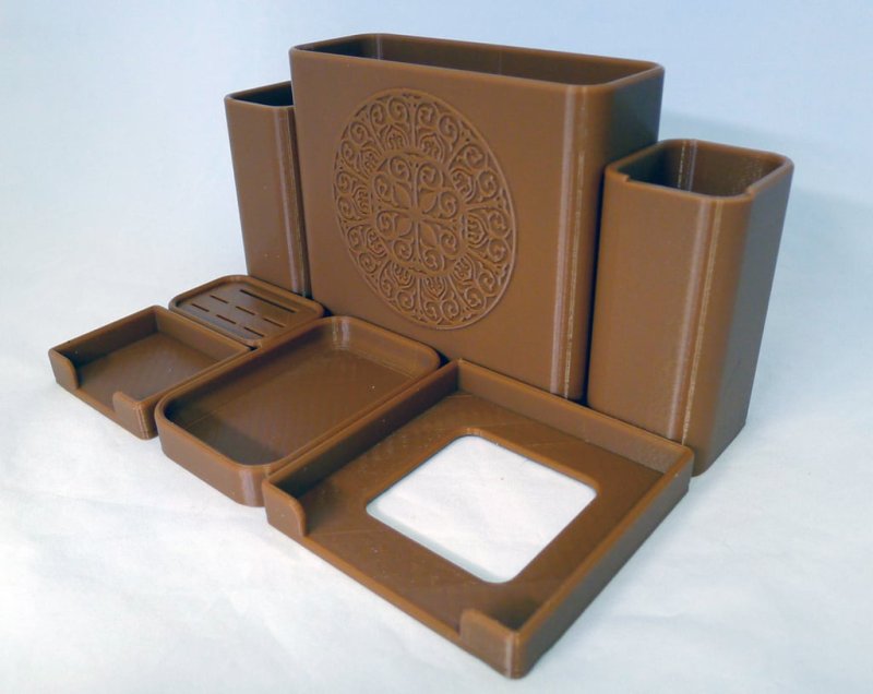 Desktop Organizer 3D Printer Model Download Free STL File - 3axis.co