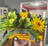 Laser Cut School Bus Flowers Box Free Vector cdr Download - 3axis.co