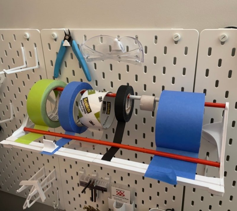 Skadis Tape Dispensor 3D Printer Model Download Free STL File - 3axis.co