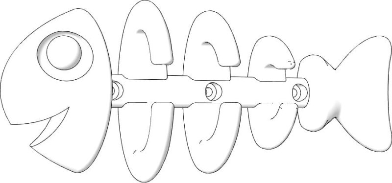 Fish Bone Wall Hanger 3D Printer Model Download Free STL File - 3axis.co