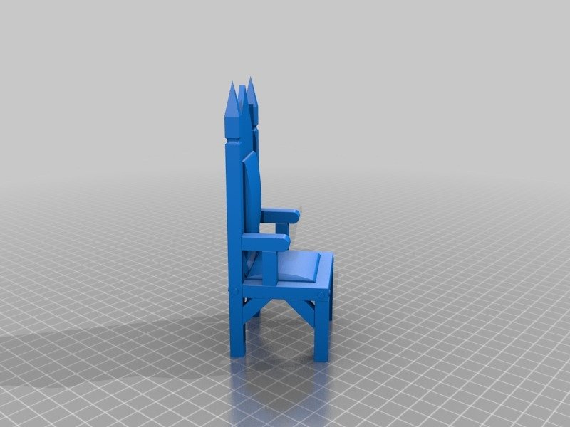 Medieval Dining Chair 3D Printer Model Download Free STL File - 3axis.co