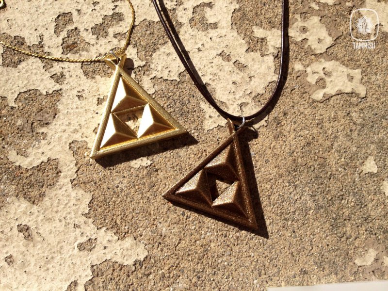 Fancy Triforce Pendant 3D Printer Model Download Free STL File - 3axis.co