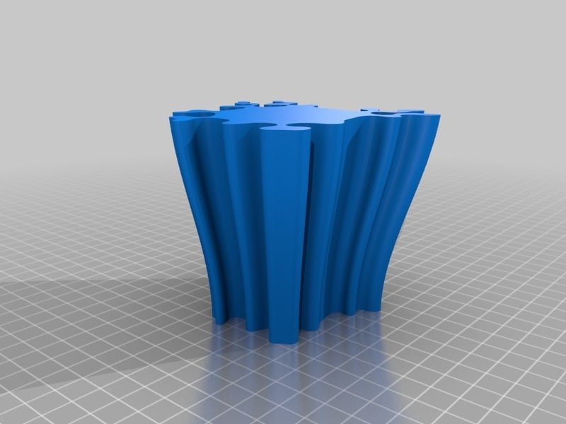 Wavy Penholders Collection (15 Files) 3D Printer Model Download Free ...