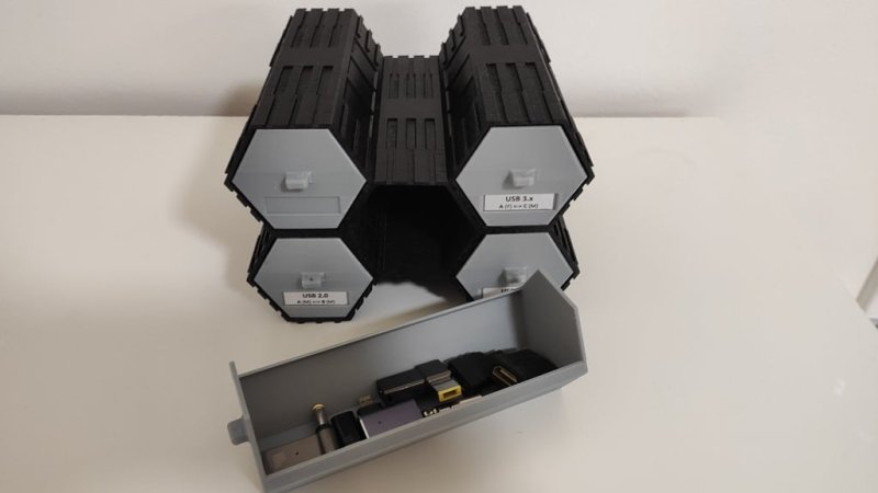 Modular Hexagonal Boxes – Drawers 3D Printer Model Download Free STL ...