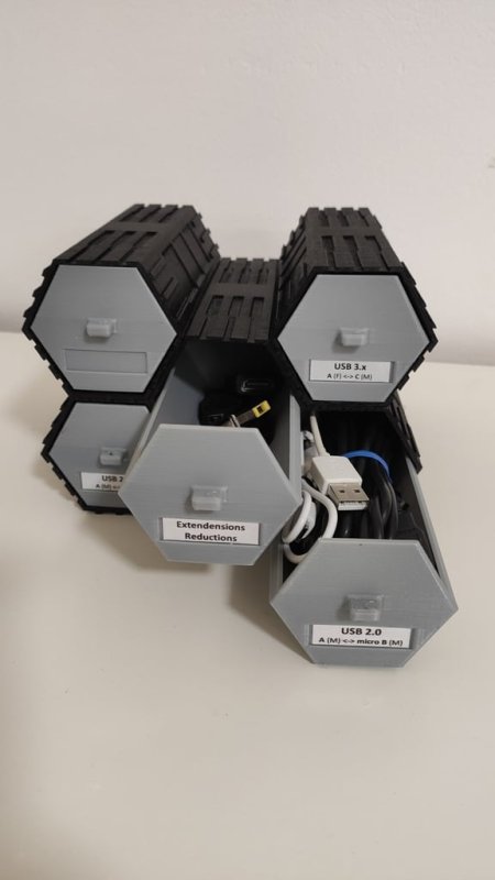 Modular Hexagonal Boxes – Drawers 3D Printer Model Download Free STL ...