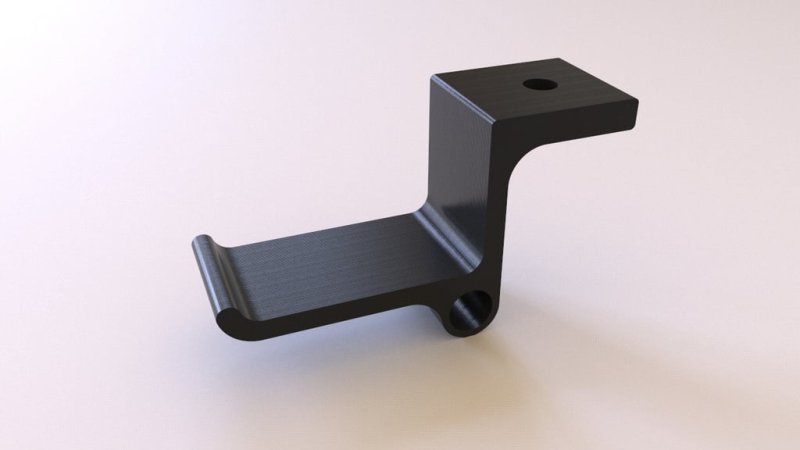 Simple Under Desk Headphone Hook 3D Printer Model Download Free STL ...