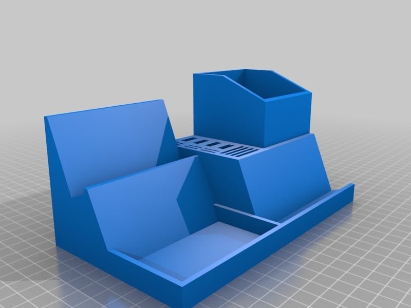 Desk Organizer W/ Phone Stand, Business Card Holder, & USB/SD Storage ...