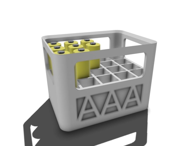 AAA Battery Holder/organizer 3D Printer Model Download Free STL File ...
