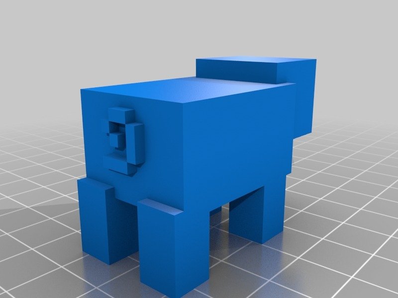 Minecraft Pig 3D Printer Model Download Free STL File - 3axis.co
