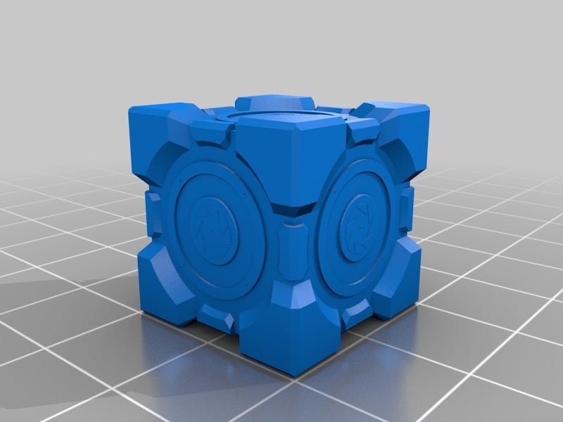 Aperture Science Weighted Storage Cube 3D Printer Model Download Free ...