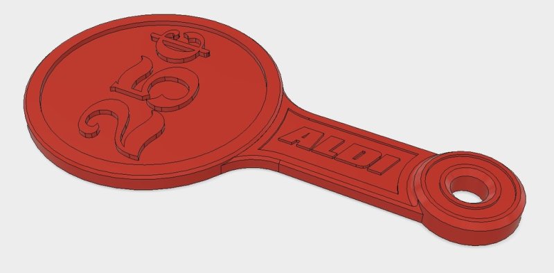 ALDI Cart Token (USA) 3D Printer Model Download Free STL File - 3axis.co