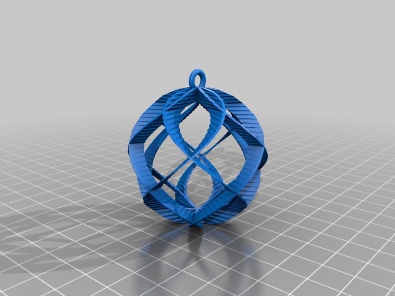 Spiral Sphere Ornament – Customizer Enabled 3D Printer Model Download ...