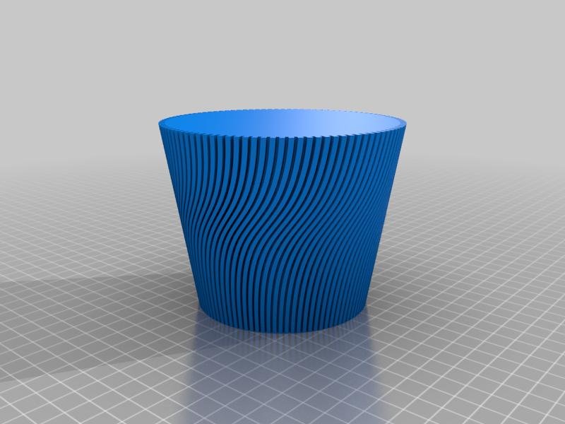 Twisted Flower Pot 3D Printer Model Download Free STL File - 3axis.co