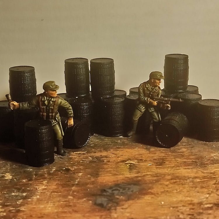 Wooden Barrels 3D Printer Model Download Free STL File - 3axis.co