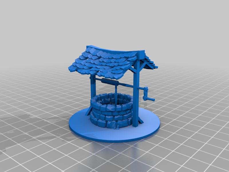 Old Well RPG Terrain 3D Printer Model Download Free STL File - 3axis.co