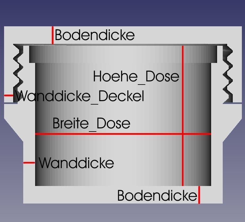 Customizable Round Box With Threaded Lid 3D Printer Model Download Free ...
