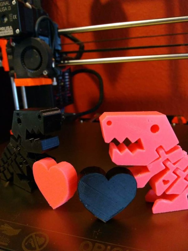 Heart And Flower For Flexi And Flexina 3D Printer Model Download Free ...