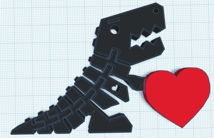 Heart And Flower For Flexi And Flexina 3D Printer Model Download Free ...