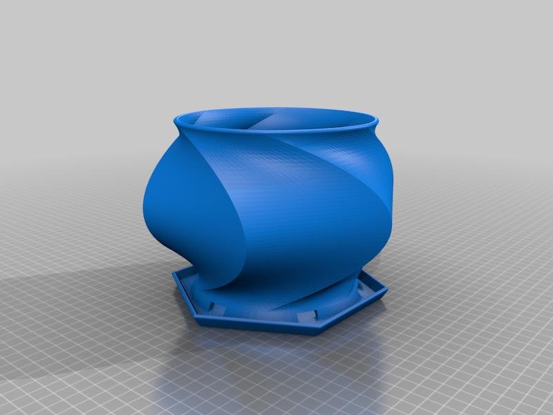 Plant Pot 3D Printer Model Download Free STL File - 3axis.co