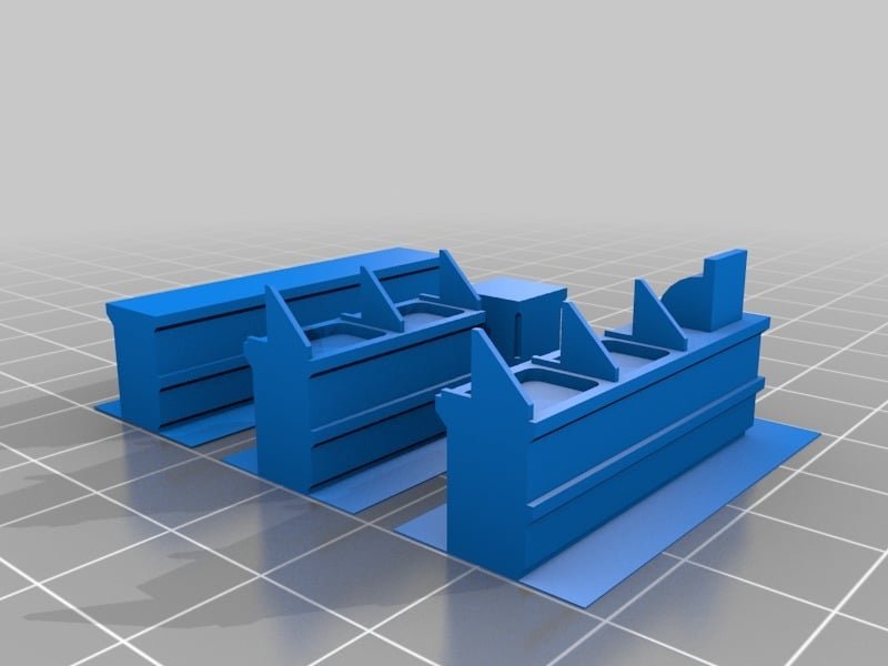 OO/HO 1950 Cafe Counter 3D Printer Model Download Free STL File - 3axis.co