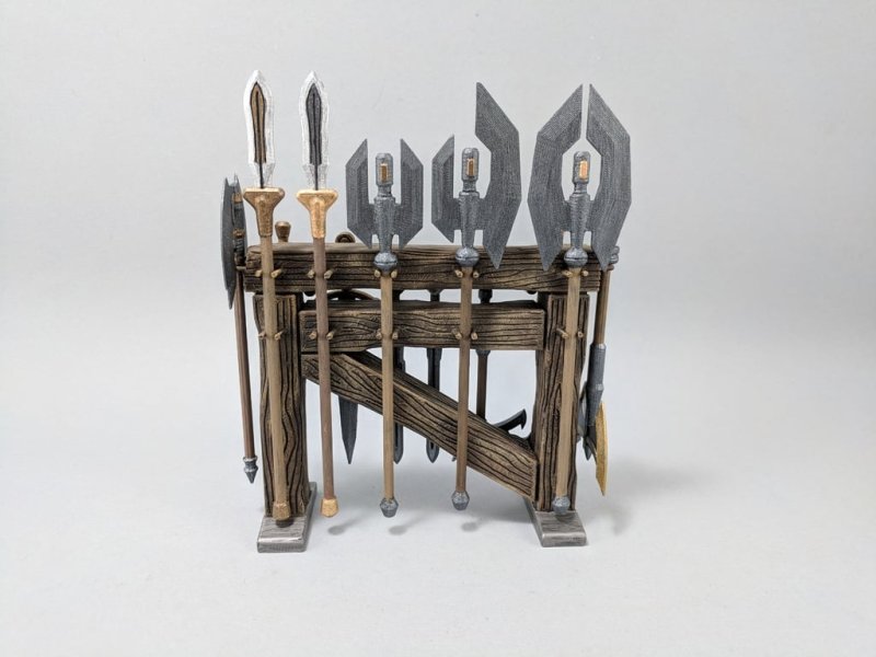 Action Figure Weapon Rack 3D Printer Model Download Free STL File ...