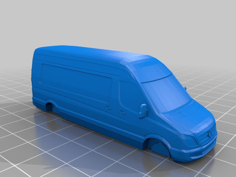 Mercedes Sprinter Van – 1/87 3D Printer Model Download Free STL File ...