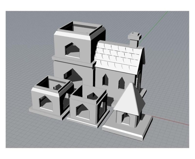Building Castles Toy Decoration 3D Printer Model Download Free STL File ...