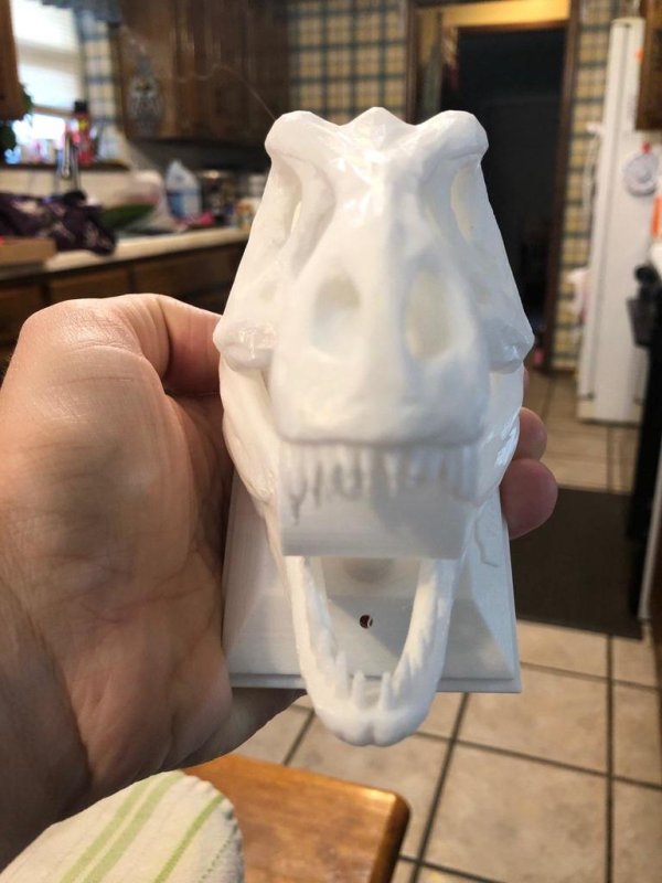 T-Rex Curtain Rod Holder 3D Printer Model Download Free STL File - 3axis.co