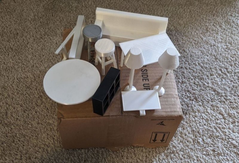 Dollhouse Set 3D Printer Model Download Free STL File - 3axis.co