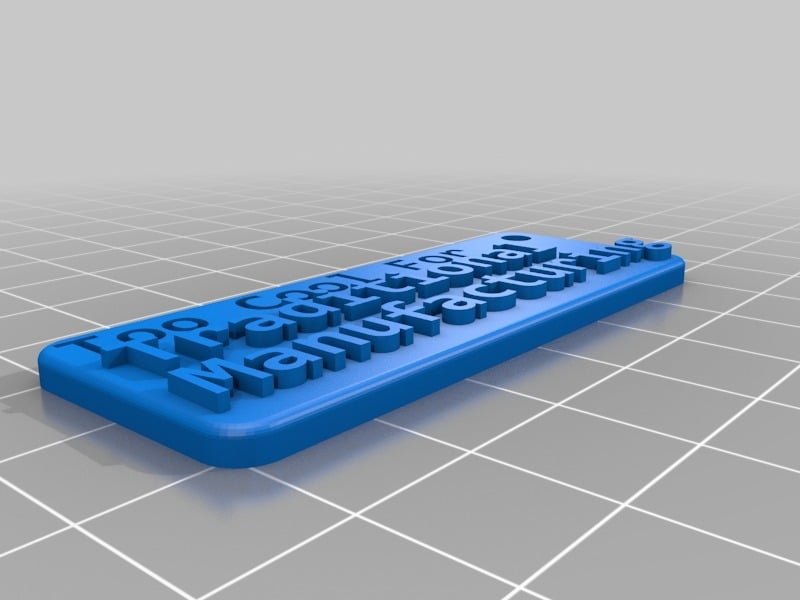 Too Cool Keychain 3D Printer Model Download Free STL File - 3axis.co
