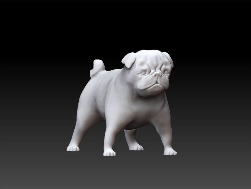 Pug 3D Printer Model Download Free STL File - 3axis.co
