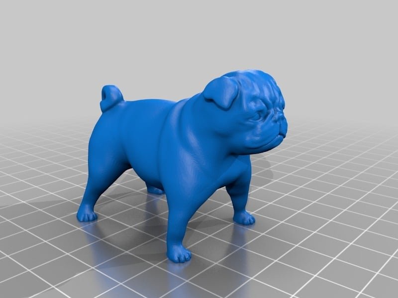 Pug 3D Printer Model Download Free STL File - 3axis.co
