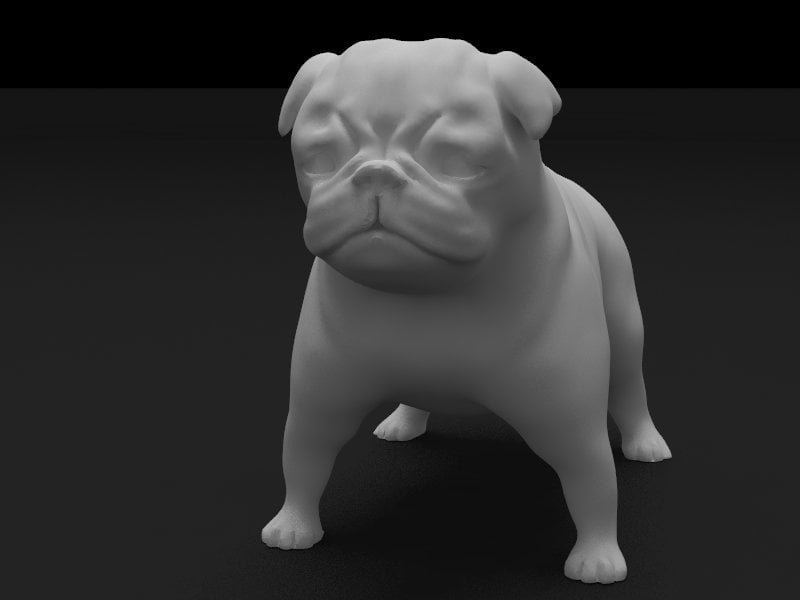 Pug 3D Printer Model Download Free STL File - 3axis.co