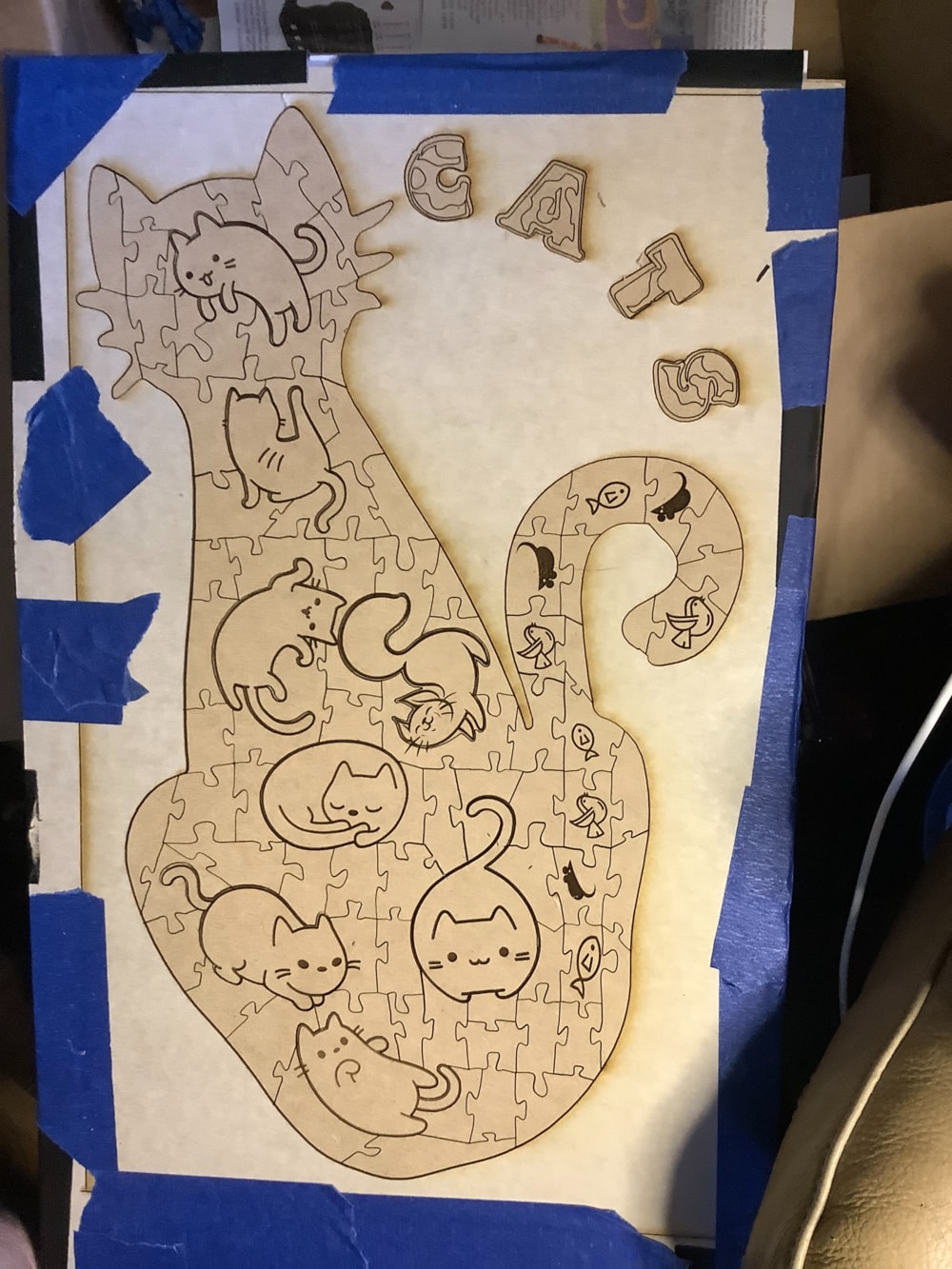 Laser Cut Cute Cats Puzzle SVG File Free Download 3axis co Laser Cut Cute Cats Puzzle SVG File Free Download 3axis co