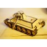 Laser Cut Wooden Tank T-34 3D Puzzle 3mm DXF File Free Download - 3axis.co