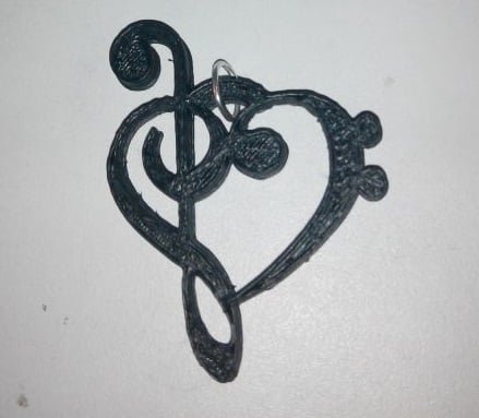 F & G Key Heart 3D Printer Model Download Free STL File - 3axis.co