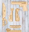 Laser Cut Wooden Gun Shaped Measuring Ruler Free Vector cdr Download ...