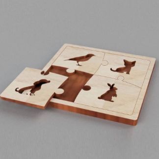 Laser Cut Jigsaw Puzzle Patterns DXF File Free Download - 3axis.co