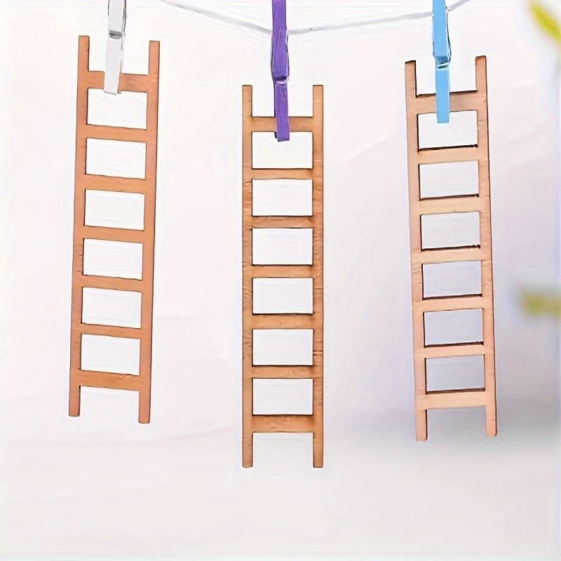 Laser Cut Mini Wooden Staircase Model Diy Micro Landscape Decor Mini ...