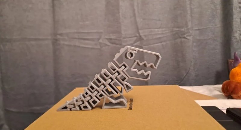 Hollow Flexi Rex 3D Printer Model Download Free STL File - 3axis.co