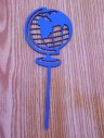 Laser Cut Globe Cake Topper DXF File Free Download - 3axis.co