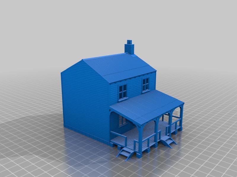 WOODEN HOUSE 3D Printer Model Download Free STL File - 3axis.co