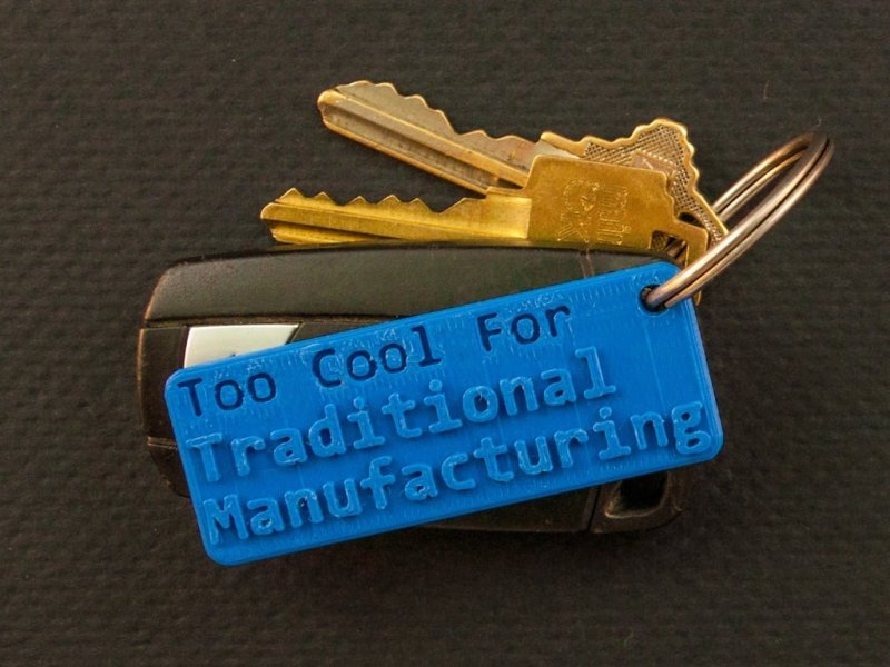 Too Cool Keychain 3D Printer Model Download Free STL File - 3axis.co