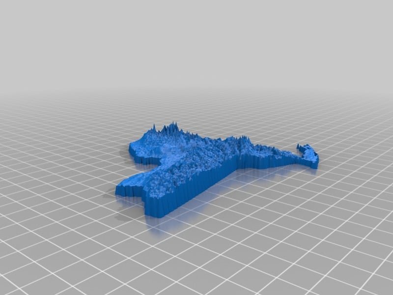 Lower 48 States In The United States 3D Printer Model Download Free STL ...