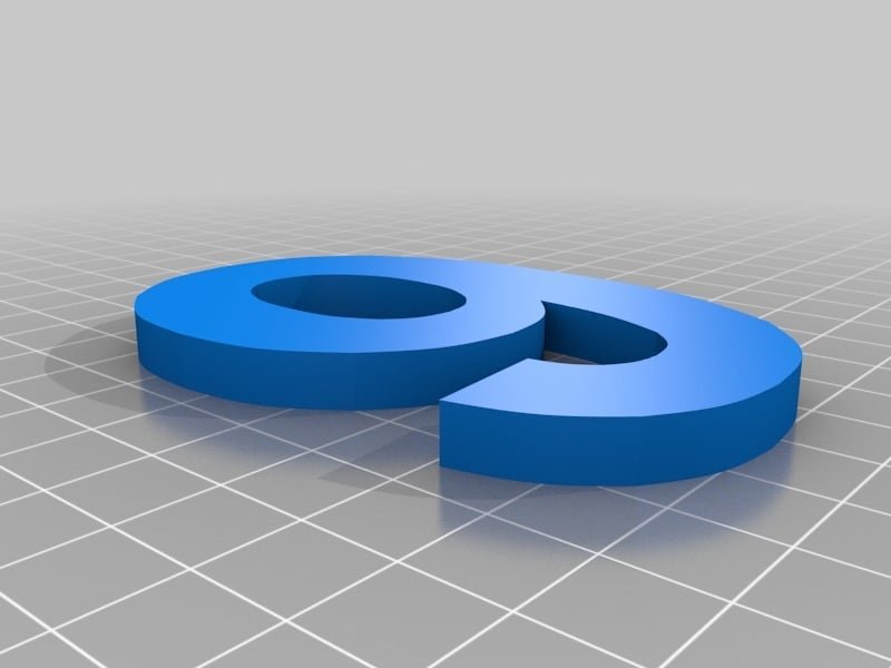 80mm Tall House Or Mailbox Numbers 3D Printer Model Download Free STL ...