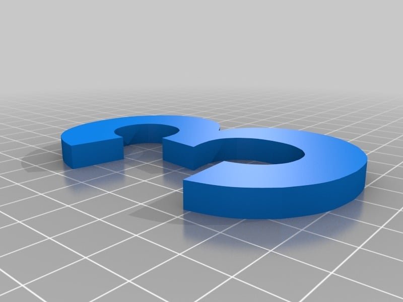 80mm Tall House Or Mailbox Numbers 3D Printer Model Download Free STL ...