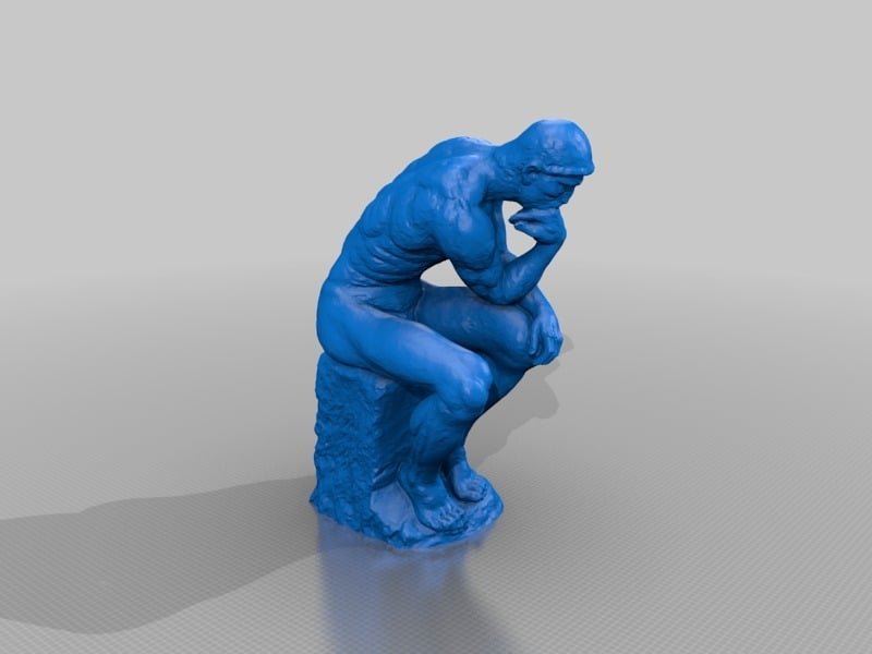 “The Thinker” Scan – Auguste Rodin 3D Printer Model Download Free STL ...