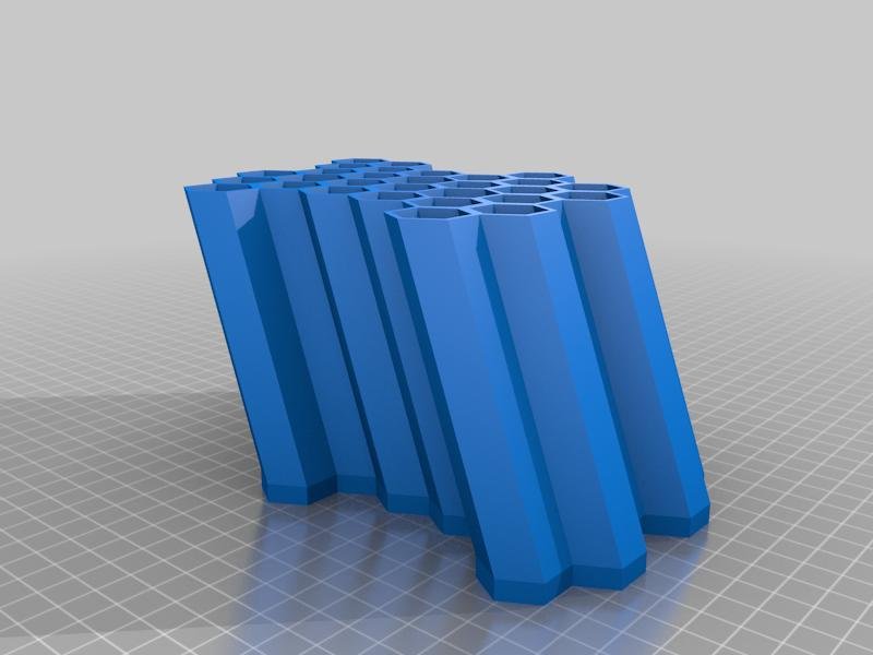 Modular Vertical Honeycomb Copic Marker Stand 3D Printer Model Download ...