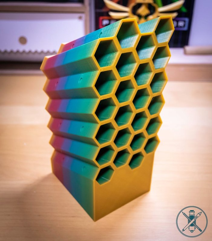 Modular Vertical Honeycomb Copic Marker Stand 3D Printer Model Download ...